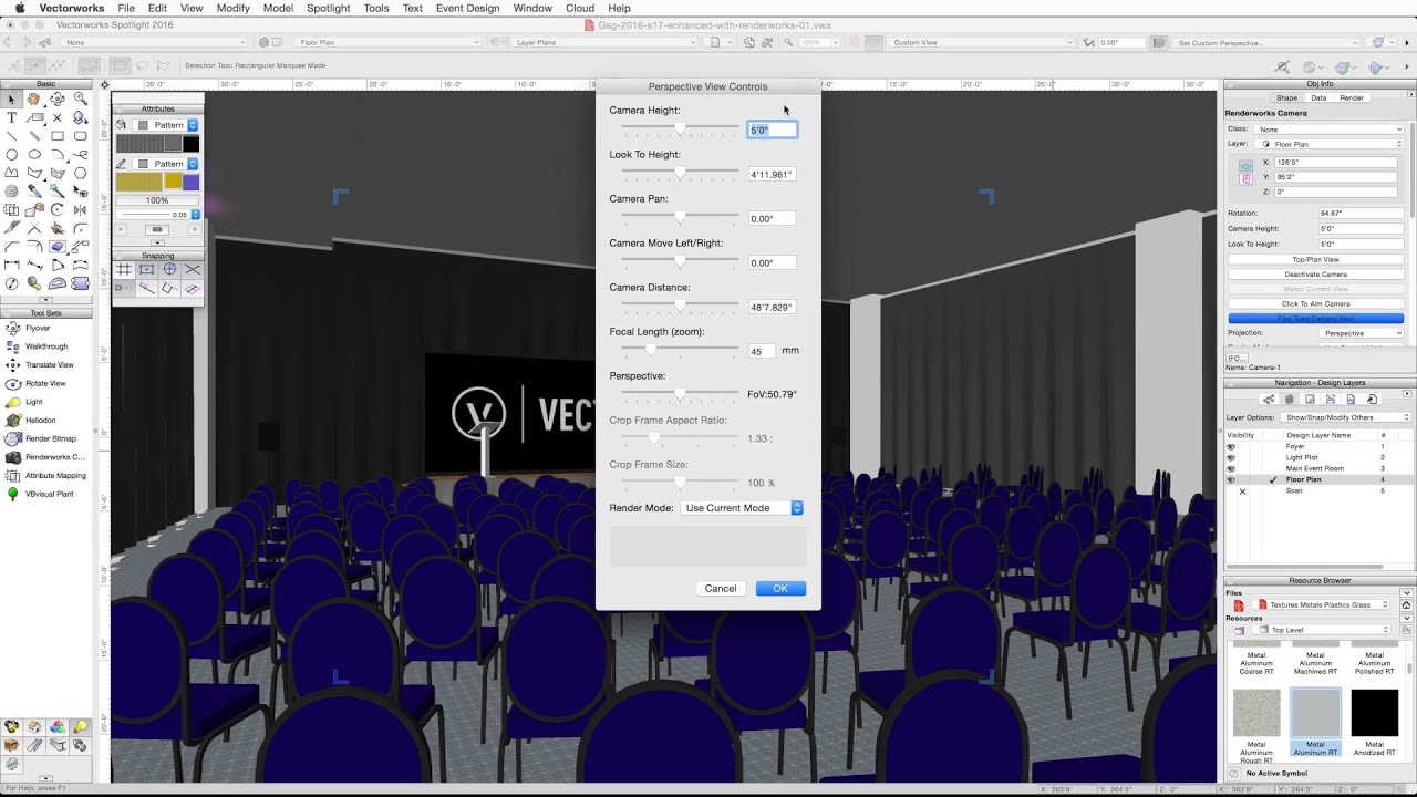 GSG - Vectorworks Spotlight 2016 - 17 Enhanced with Renderworks - YouTube