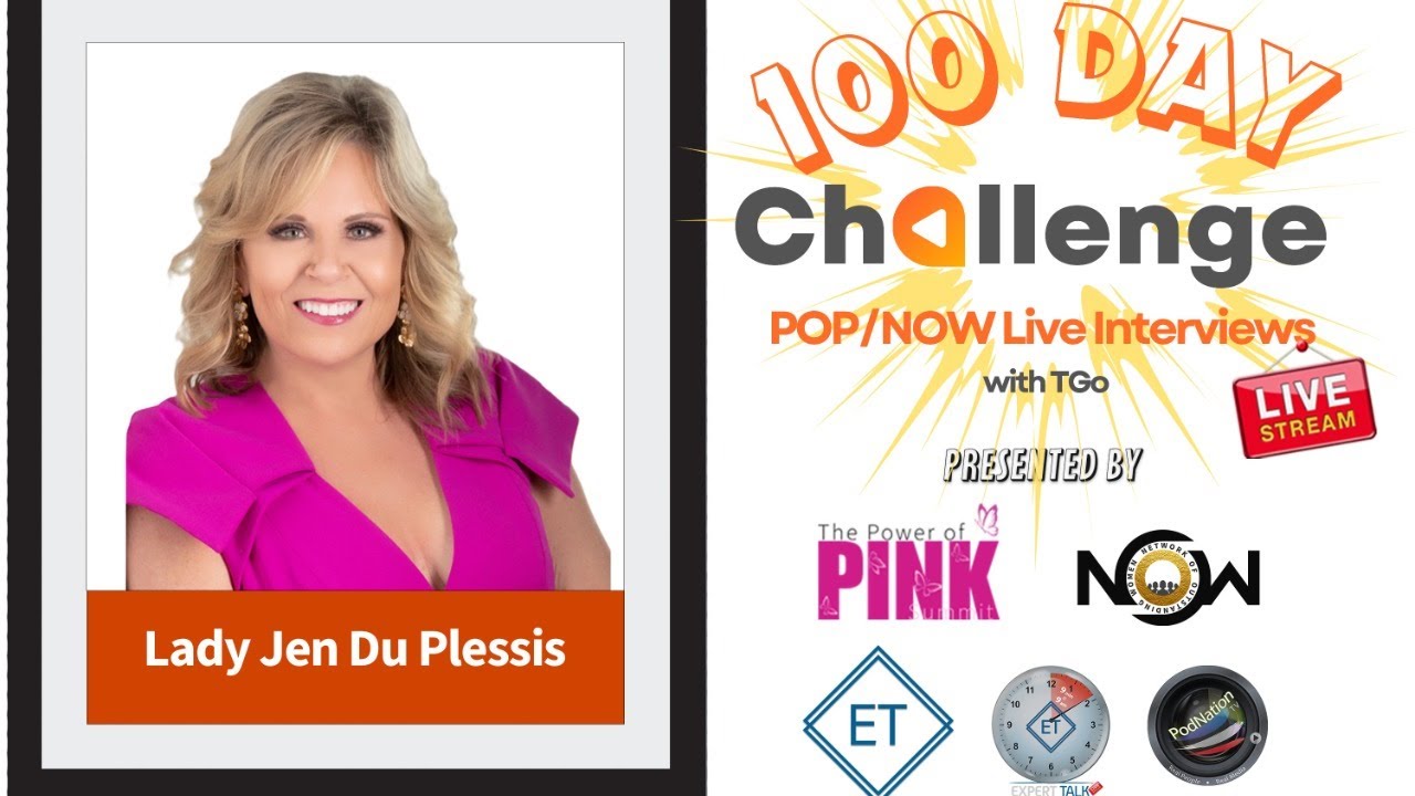 100 Day POP/NOW Live Challege with Lady Jen Du Plessis - YouTube
