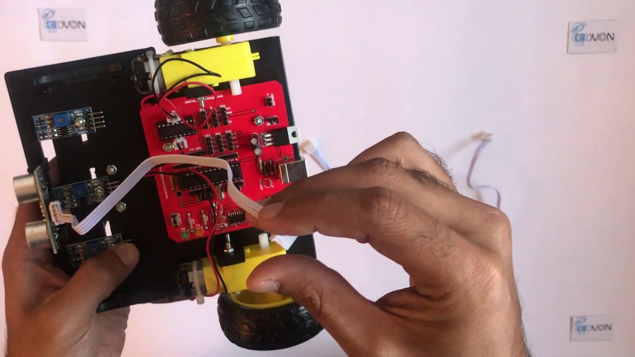 Connecting Utlra Sonic sensor with DIY Kit - Edvon Robotics - YouTube