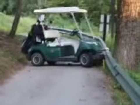 Golf cart crash - YouTube