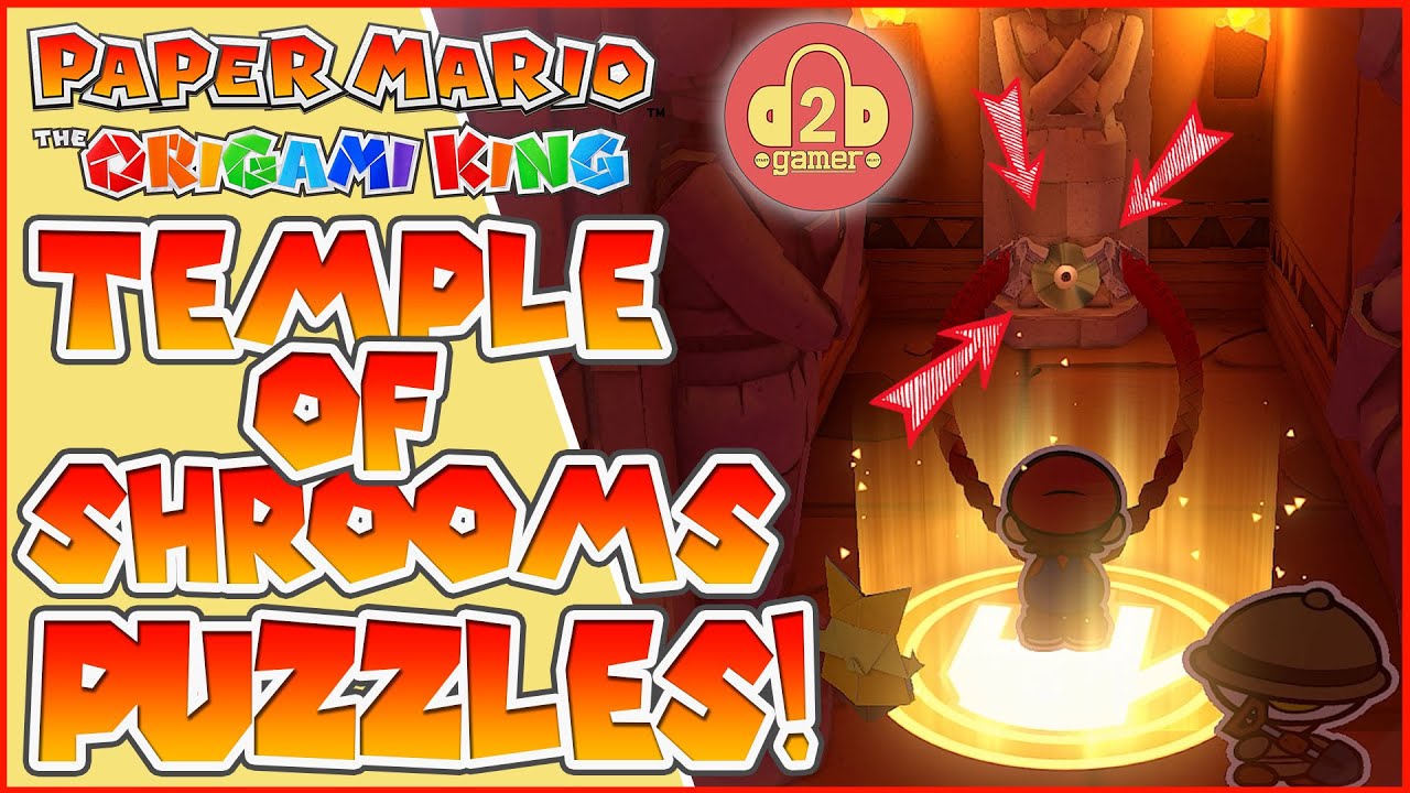 Temple of SHROOMS (ALL PUZZLE SOLUTIONS!) | Paper Mario: The Origami ...