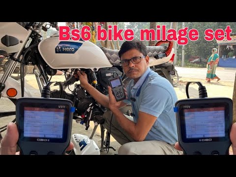 Bs6 splendor xtec bike ki milage setting V311obd2 scanner tools se ...