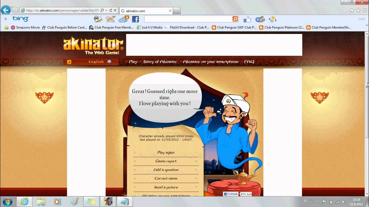 Akinator, The Web Genius (Guess Character That you're thinking) - YouTube