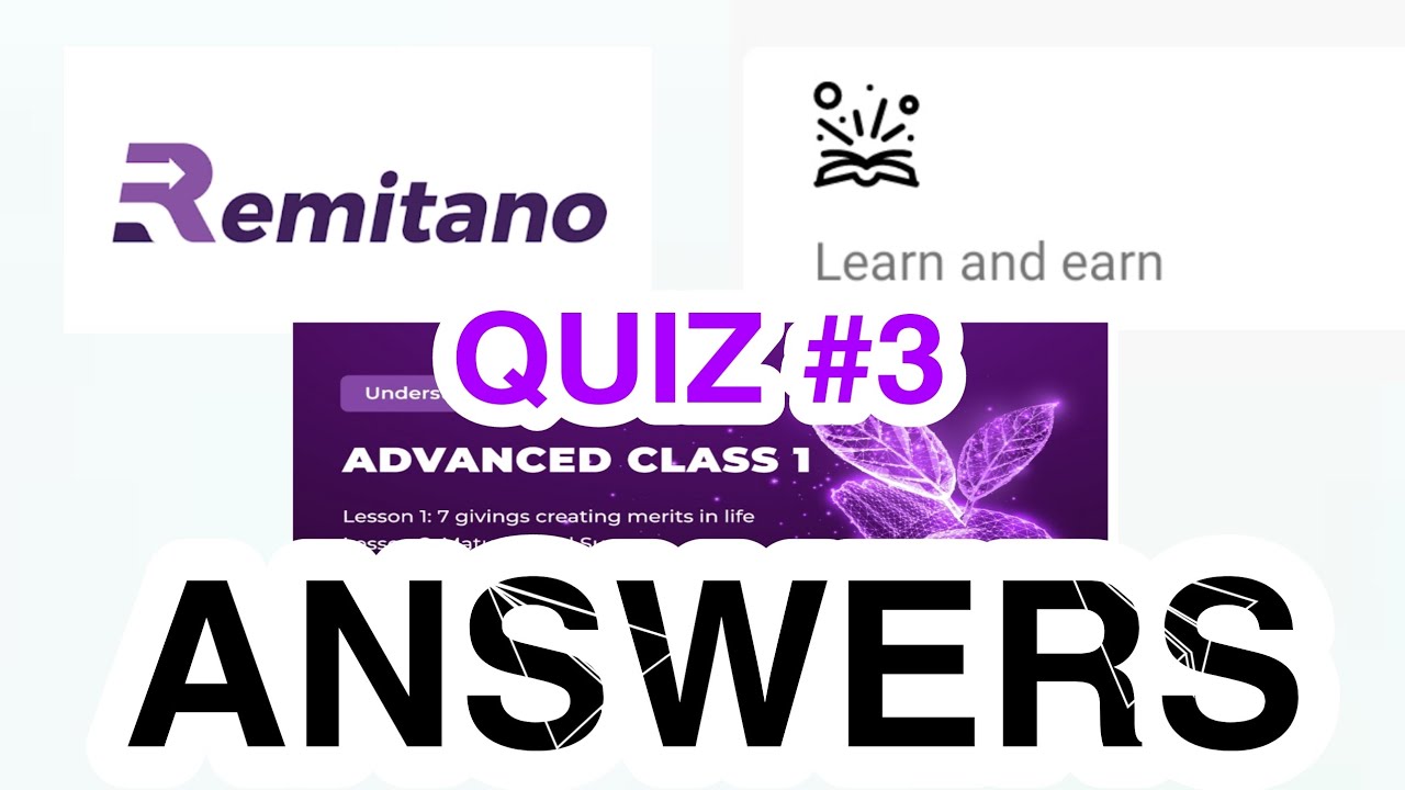 Remitano Learn & Earn Complete Answers QUIZ #3 ADVANCED - YouTube
