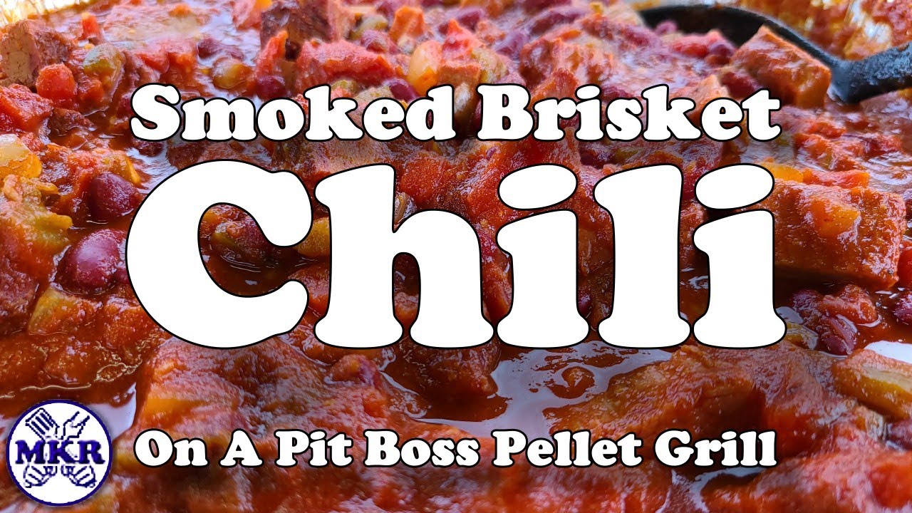 Smoked Brisket Chili and Cornbread On A Pit Boss Pellet Grill - YouTube