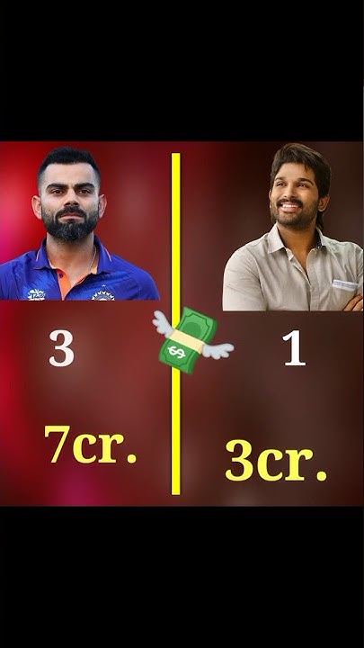Virat Kohli Vs Allu Arjun || #ytshorts #shorts - YouTube