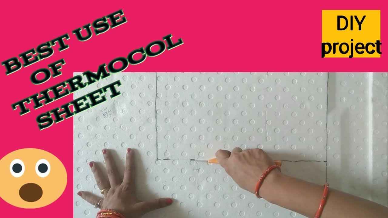 Thermocol reuse idea|Thermocol wall hanging shelf| best use of ...