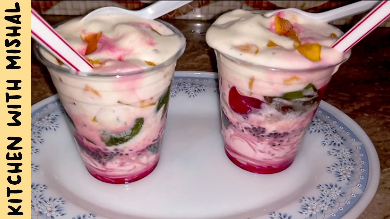 Ice Cream Falooda Recipe By Kitchen With Misha; - YouTube