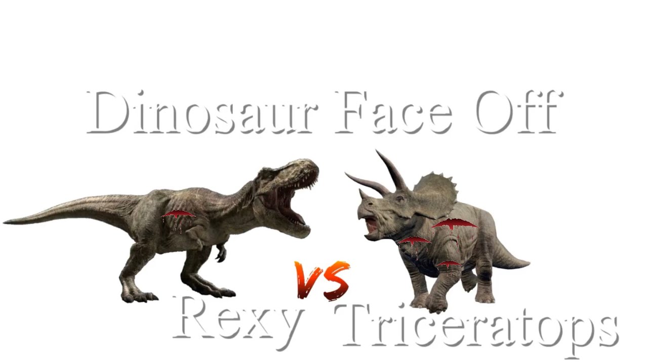Dinosaur Face Off Rexy vs Triceratops - YouTube