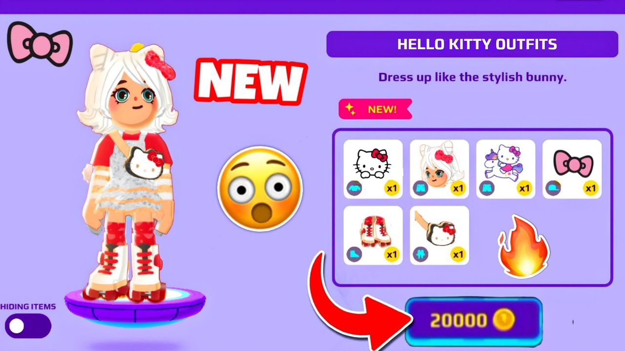 🚨PK XD HELLO KITTY NEW OUTFIT PACK!🤩😱|| HELLO KITTY OUTFIT 2024 || NEW ...