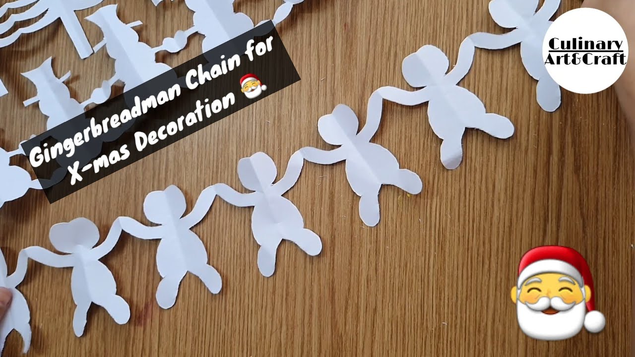 DIY GingerBreadMan Paper Chain For Christmas Decoration | Easy ...