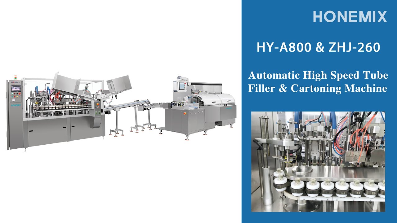 HY-A800 Automatic two head high speed tube filler and cartoning machine ...