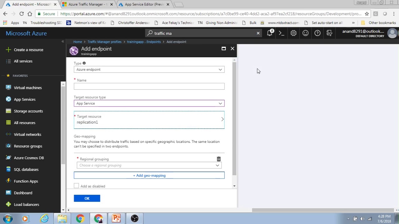 Azure Traffic Manager Configuration - YouTube