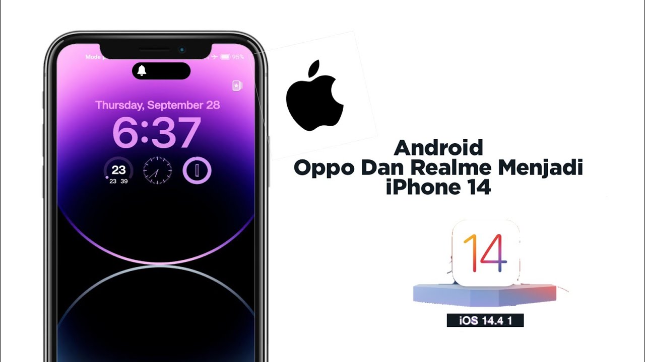 Cara mengubah tampilan hp oppo dan realme menjadi iPhone 14 - YouTube