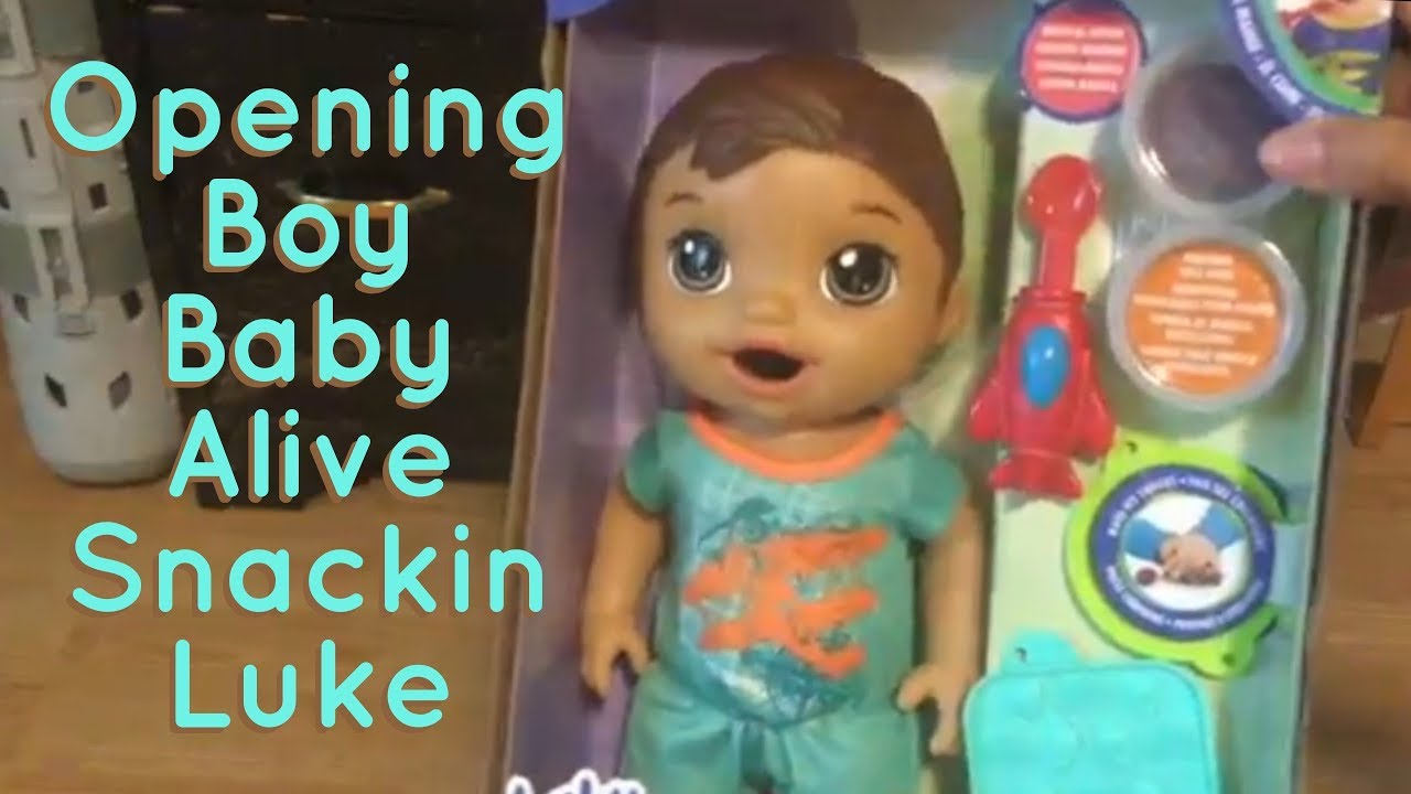 Opening Boy Baby Alive Snackin luke - YouTube