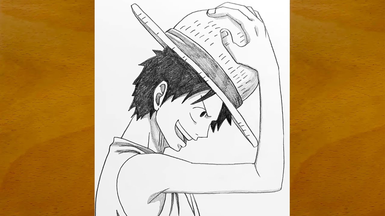 How to draw Monkey D. Luffy step by step || Easy anime drawing || One ...