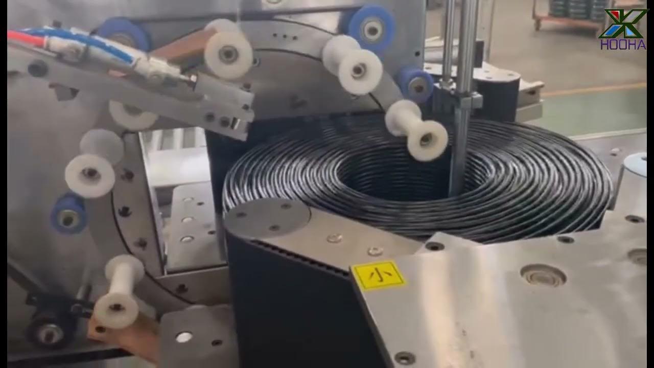 1246 cable coiling and wrapping machine - YouTube