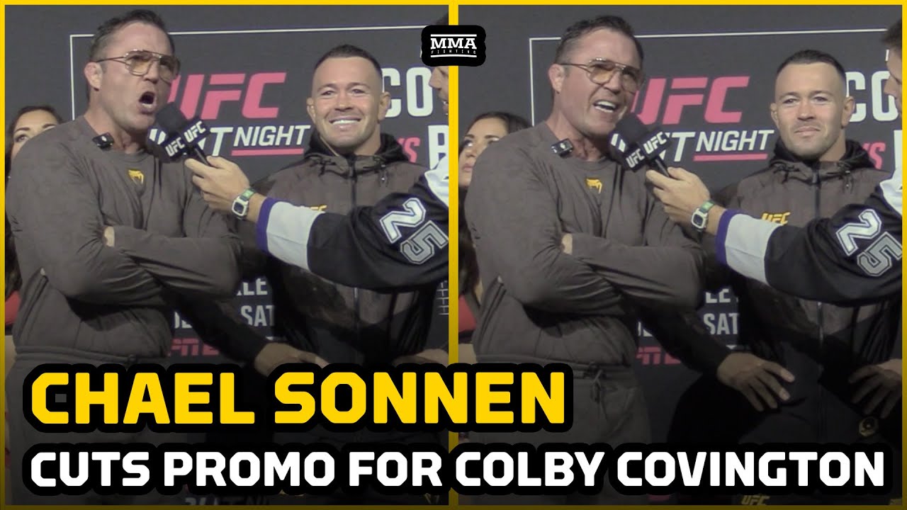 Chael Sonnen Cuts Promo For Colby Covington At UFC Tampa Ceremonial ...