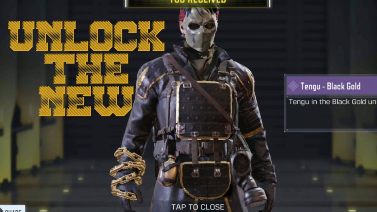 UNLOCKED NEW CHARACTER || TENGU -BLACK GOLD || SUPERB LOOK || COD ...