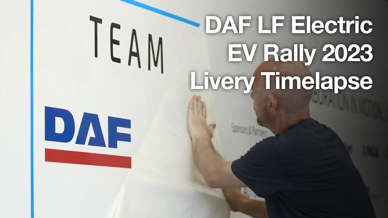 DAF LF Electric | EV Rally 2023 Livery Timelapse - YouTube