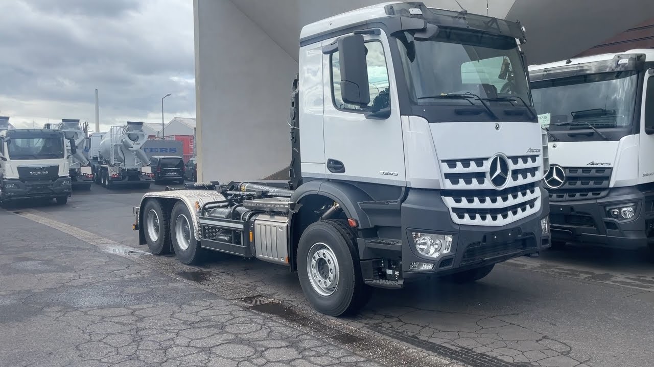 Mercedes Benz Arocs 3345L 6x4 Euro6d Meiller Abroller RS21.60 - YouTube