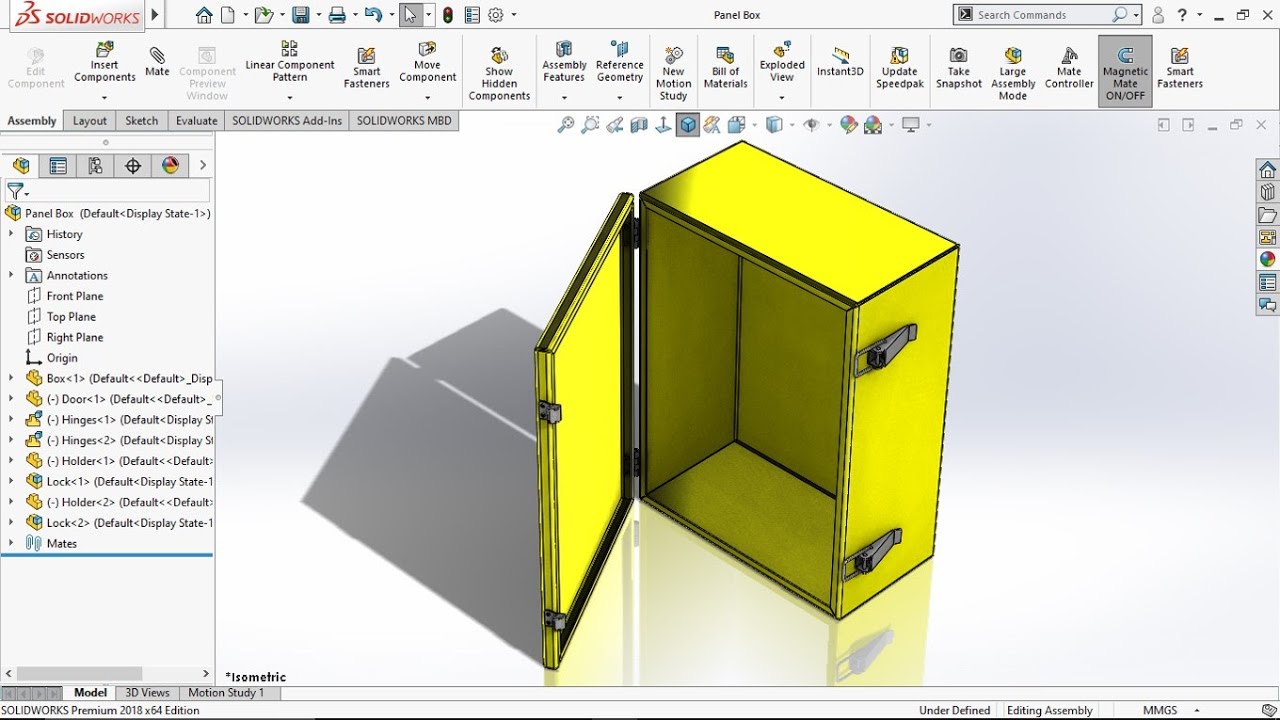 Design a Panel Box Use Solidworks - YouTube