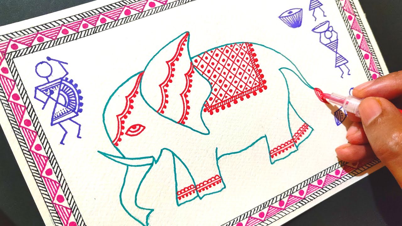 Warli painting for beginners| Warli art for home decor with acrylic ...