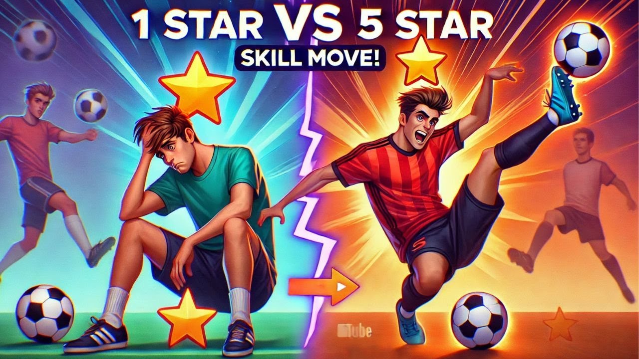 1 star to 5 star skill moves recreation - YouTube