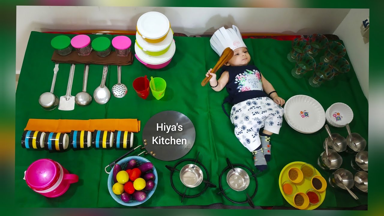 Kitchen Theme Baby Photoshoot At Home | Master Chef Theme Baby ...