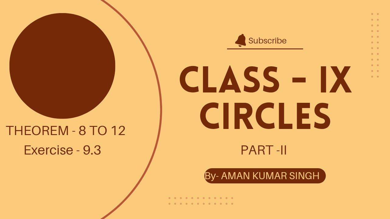 CLASS - IX ( CIRCLE) - YouTube