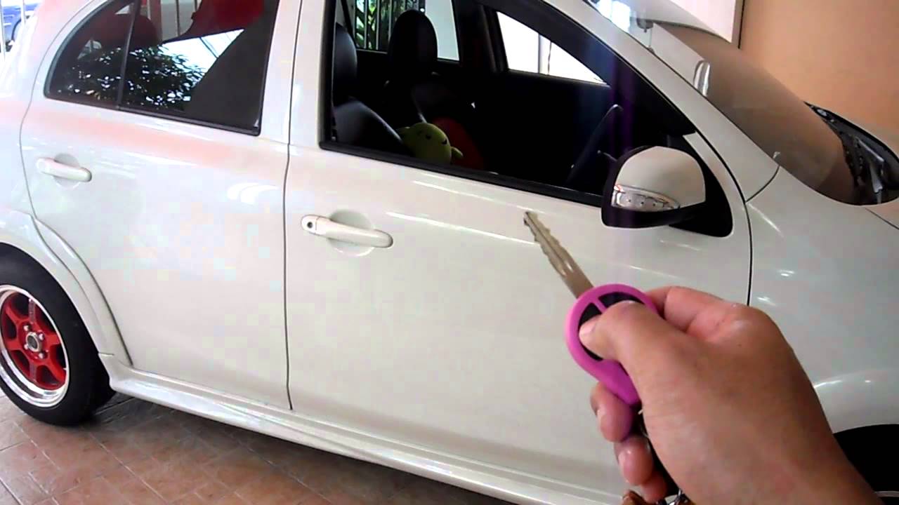 Nissan March Push start and remote start from OEM key - YouTube