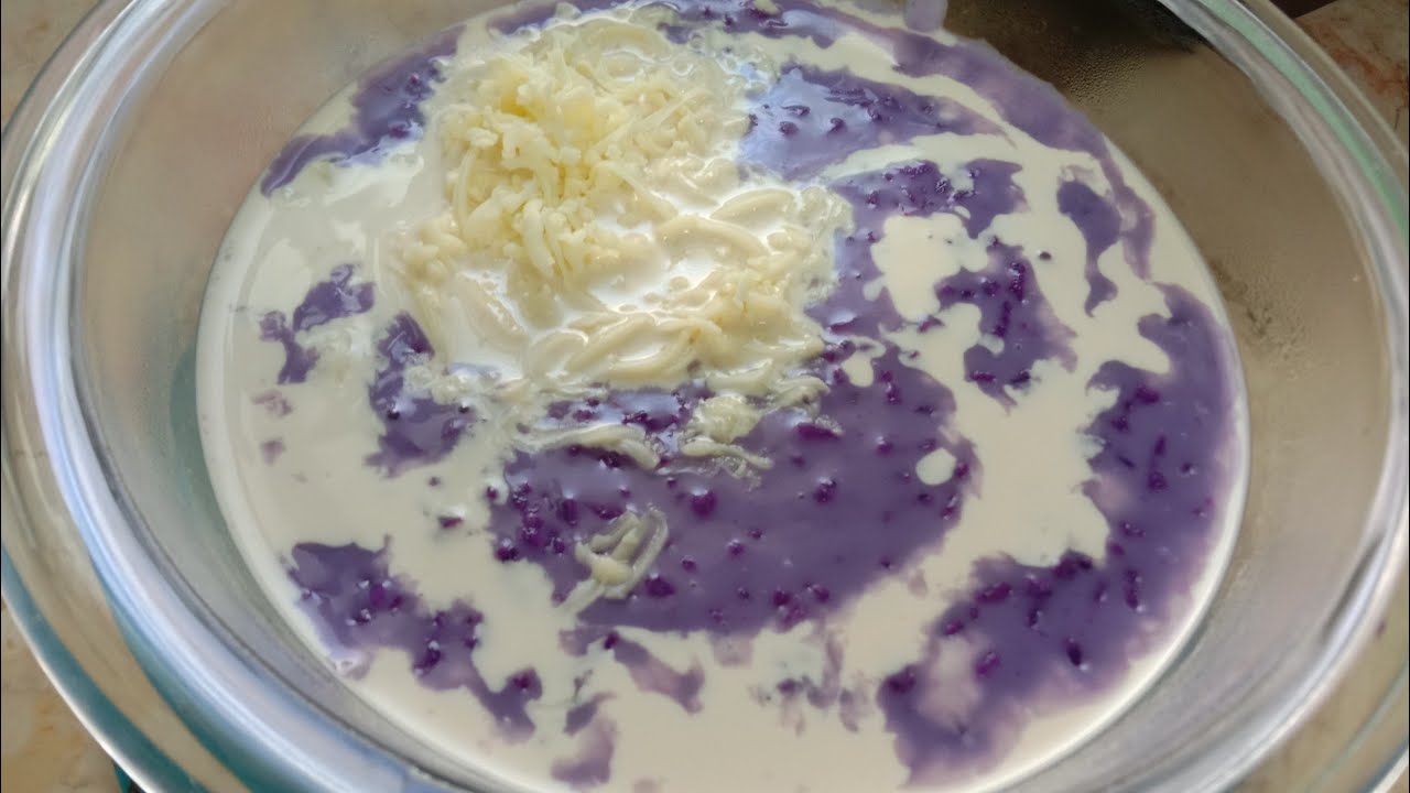ang sarap pala nitong trending na ube champorado with cheese # ...