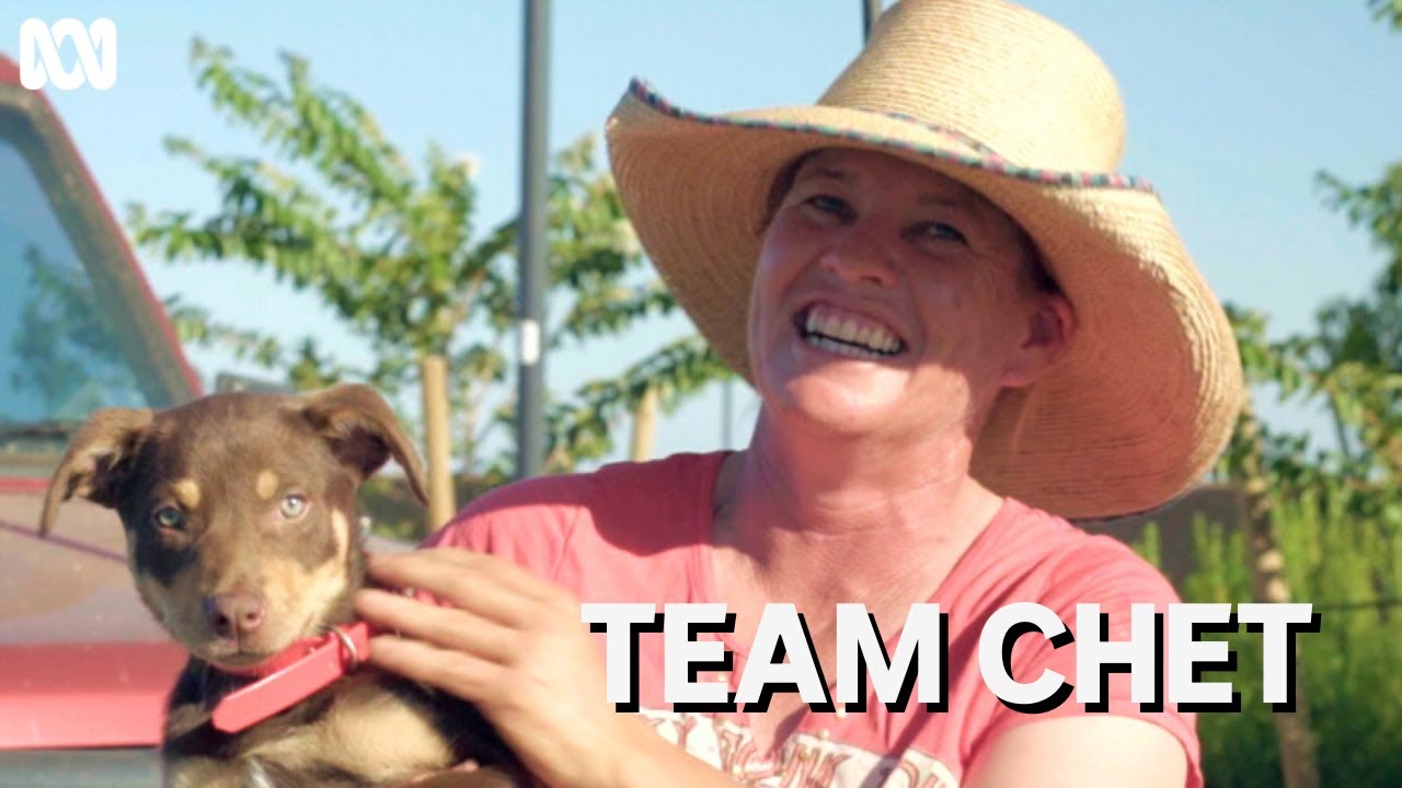 Cheeky kelpie puppy Chet and Cowgirl Joni Hall | Muster Dogs - YouTube