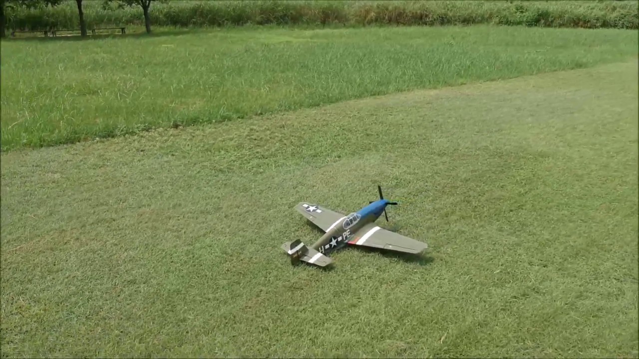 FMS P-51B 1450mm with spark - YouTube