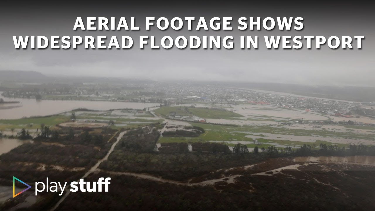 Westport flooding: Aerial footage shows widespread flood damage | New ...