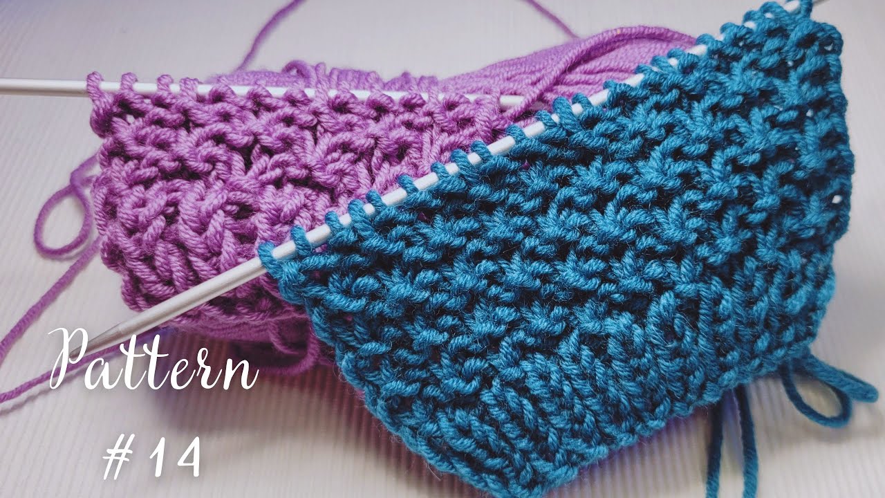 Knitting pattern #14 ️Pattern report 2 rows ️ - YouTube