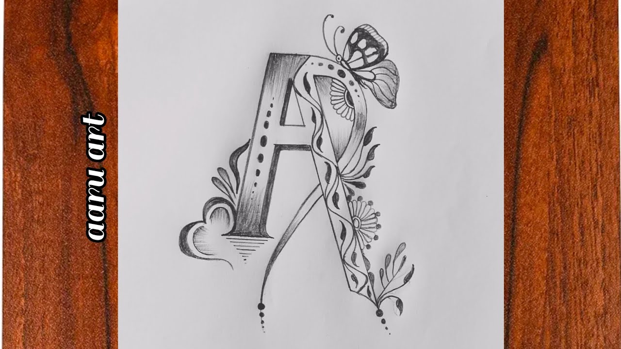 How to make amezing A latter draw | A latter drawning in style - YouTube