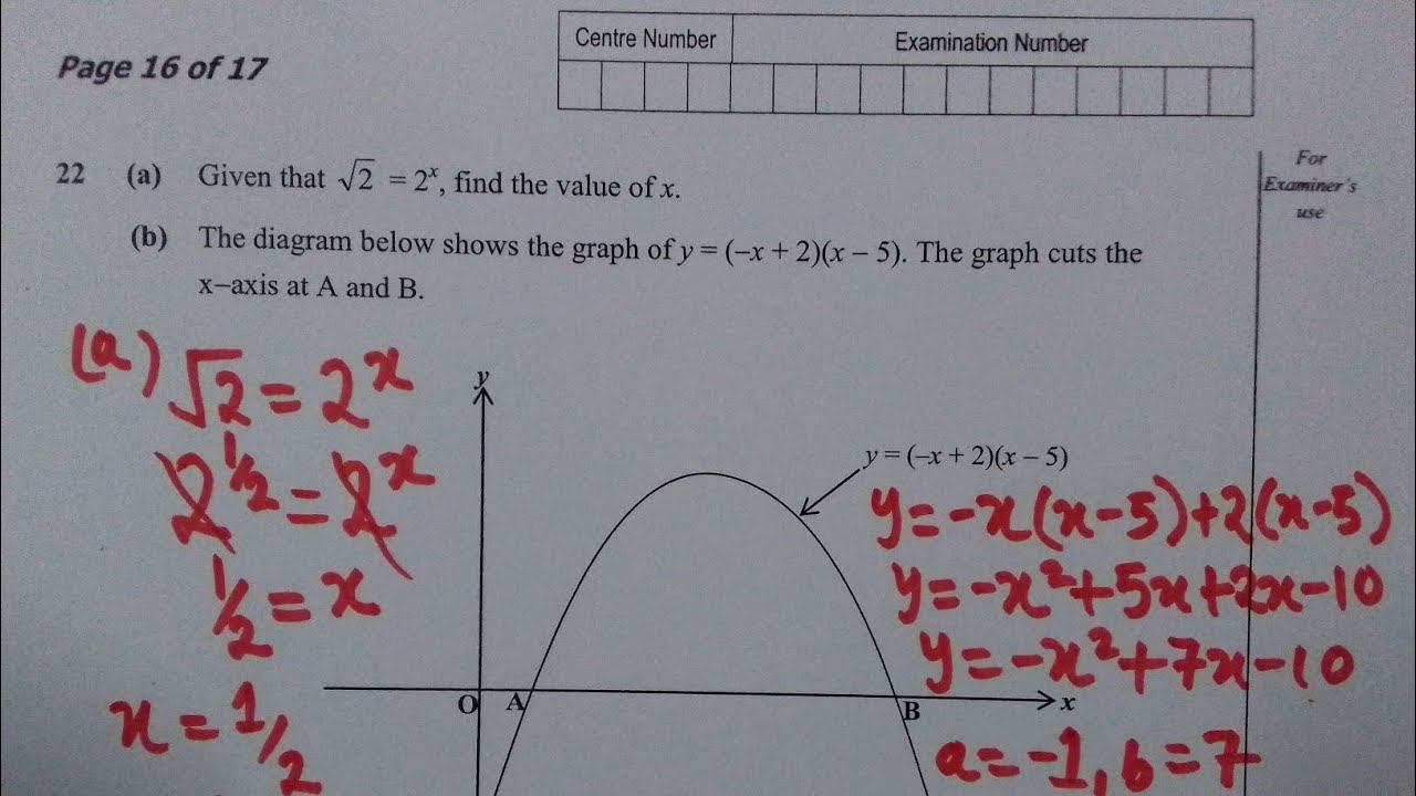 2021 G12 Internal Math P1 Q22 - YouTube