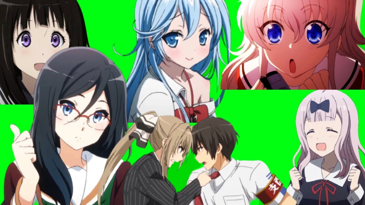 Anime Girls and Boys green screen | Anime Green Screen Effects | Green ...