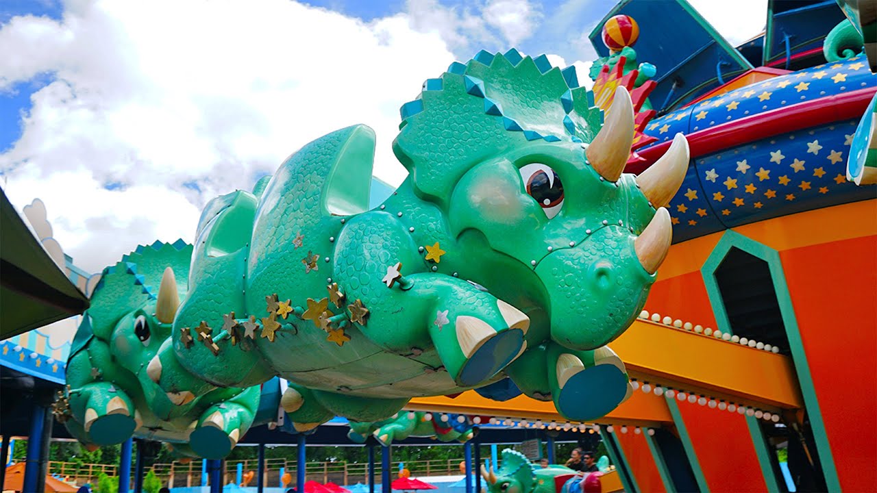 Triceratops Spin - Disney's Animal Kingdom Full Ride - Now Closed [4K ...