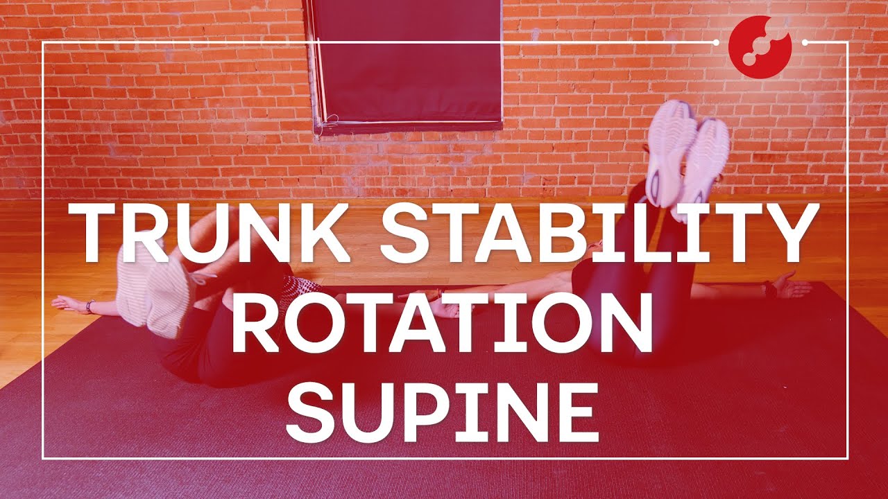 Trunk Stability Rotation Supine // TriDot Strength Drill Series - YouTube