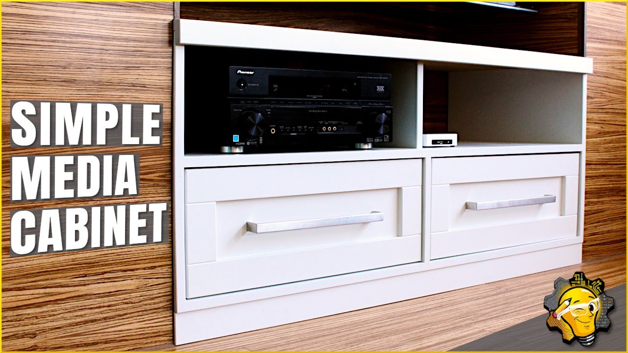 Making a Simple Built-in Stereo and Media Cabinet - YouTube
