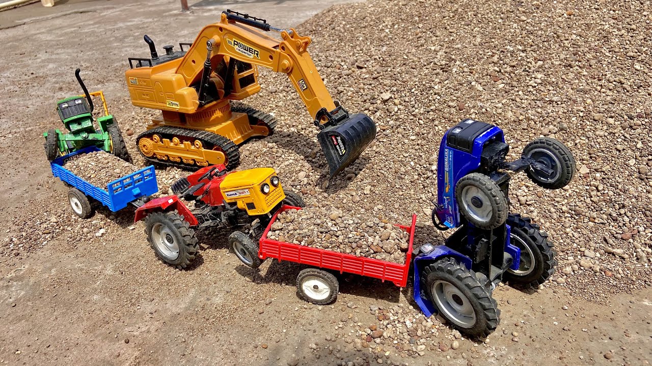 Die बच्चों के लिए खिलौना Video | JCB | Tractor | Excavator | Trolley ...