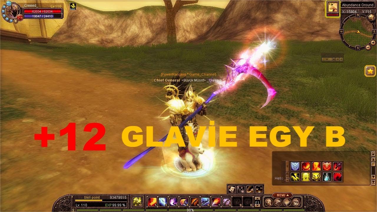 Silkroad Glavie skill trials are very nice just watch and enjoy 110 level Creeed - YouTube