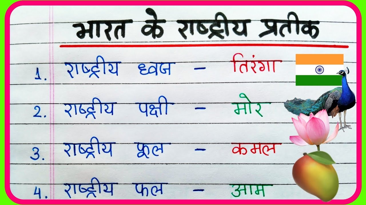 भारत के राष्ट्रीय प्रतीक चिन्ह | National Symbols of India in Hindi ...