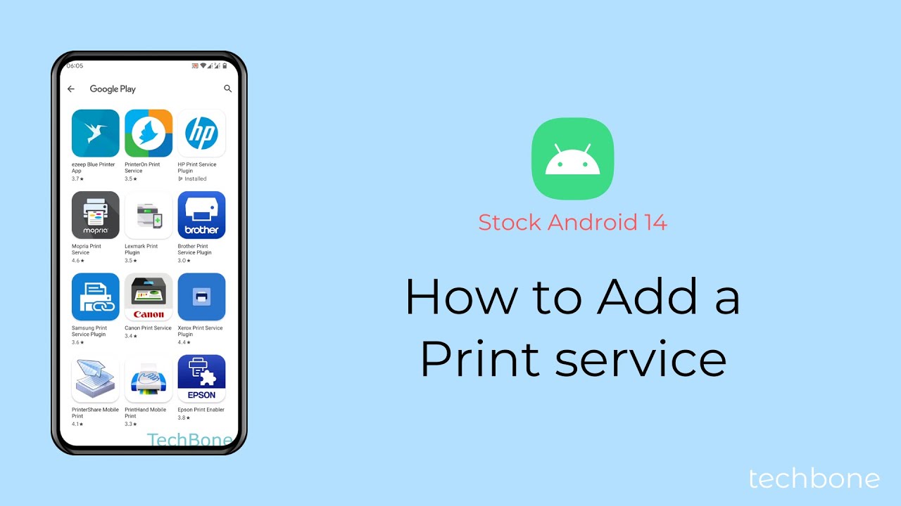 How to Add a Print service [Android 14] - YouTube