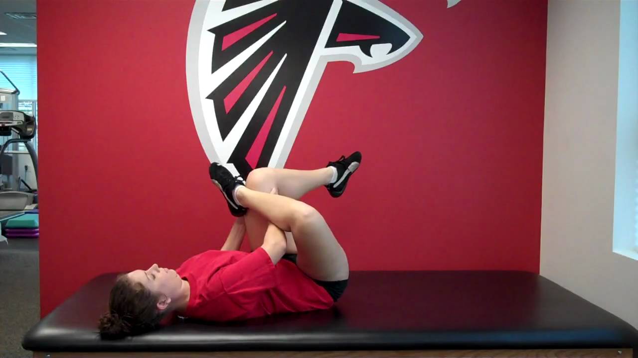 Supine Figure Four Stretch - Atlanta Falcons Physical Therapy Centers ...