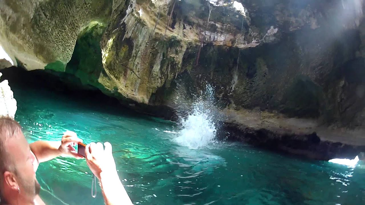 Thunderball Grotto Cave Jumping (unedited) - YouTube