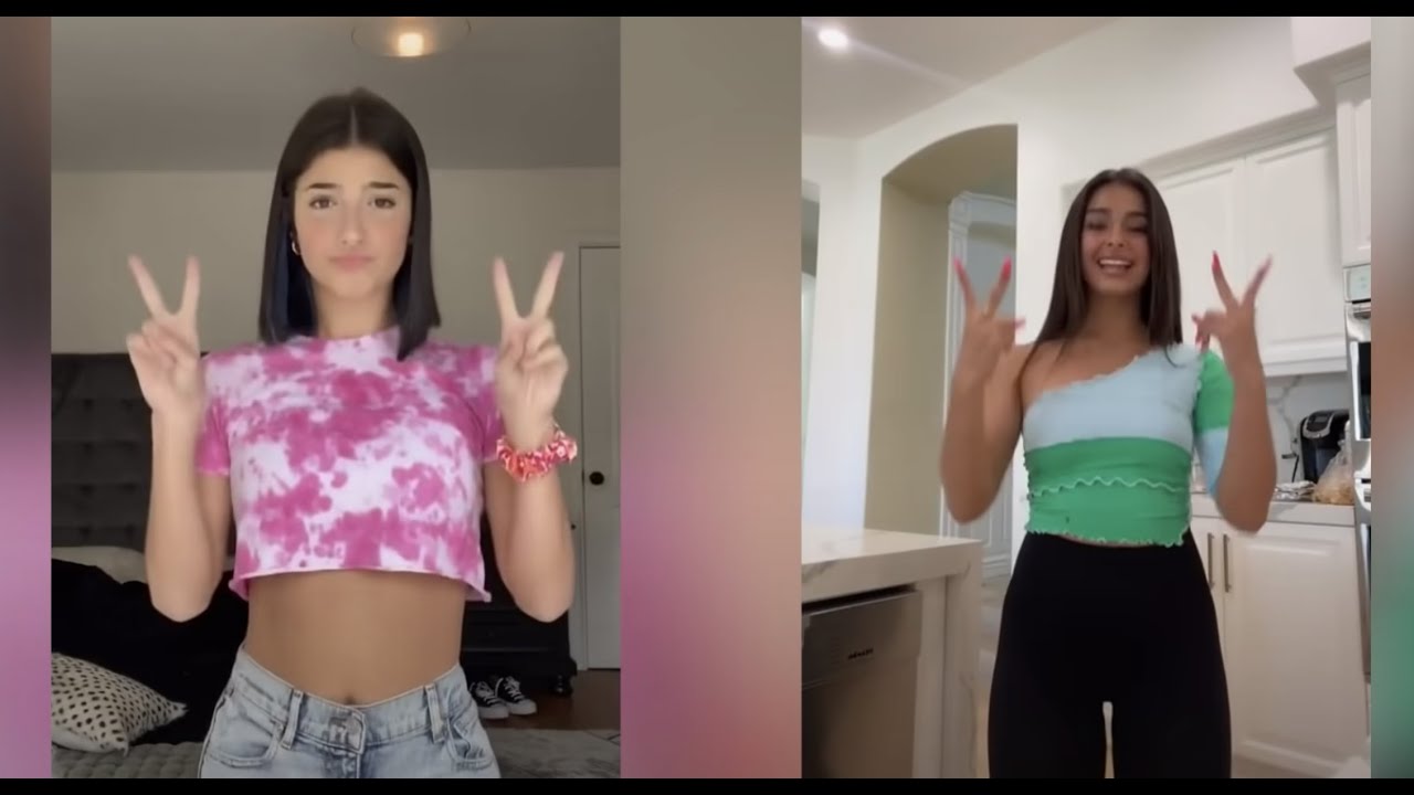 Charli D’Amelio Vs Addison Rae TikTok Dance Compilation Aout - YouTube