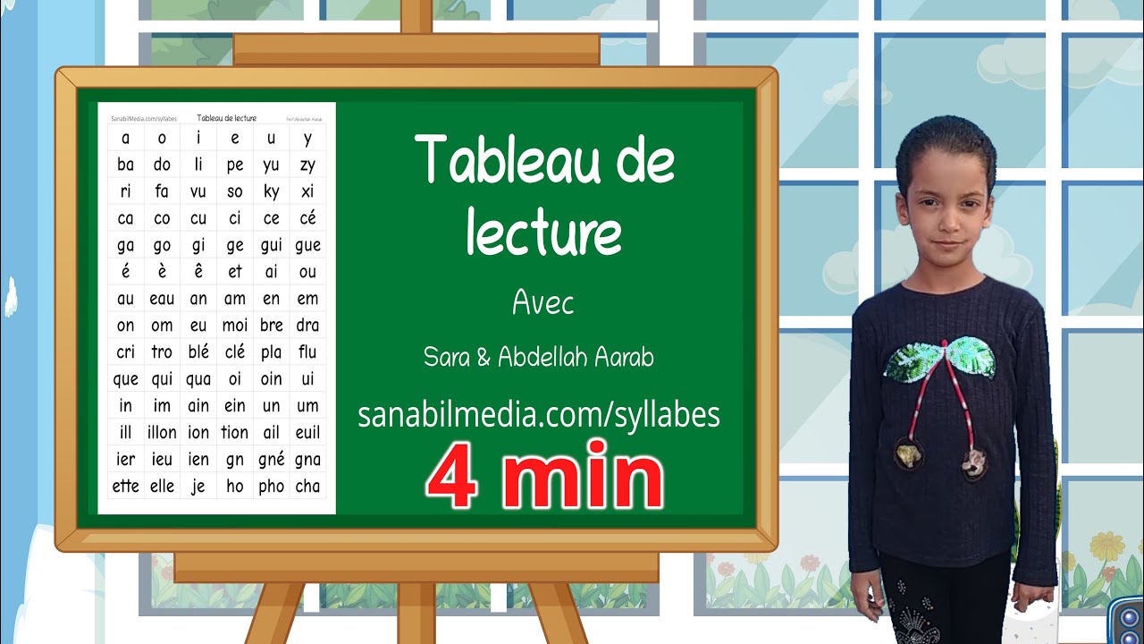 Tableau de lecture syllabique (4min) - YouTube